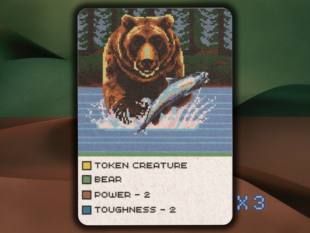 Bear MTG Token X3 Retro - Etsy
