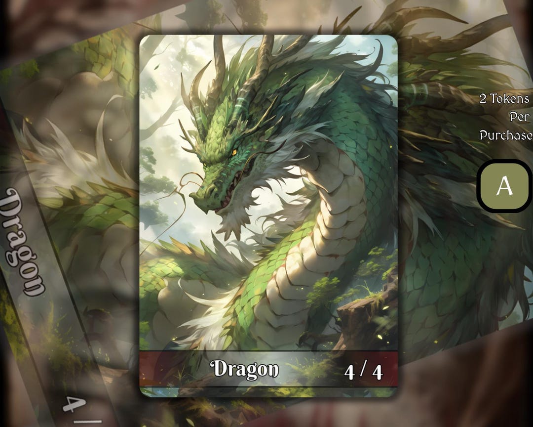 2x Dragon MTG Token, Anime Art - Etsy