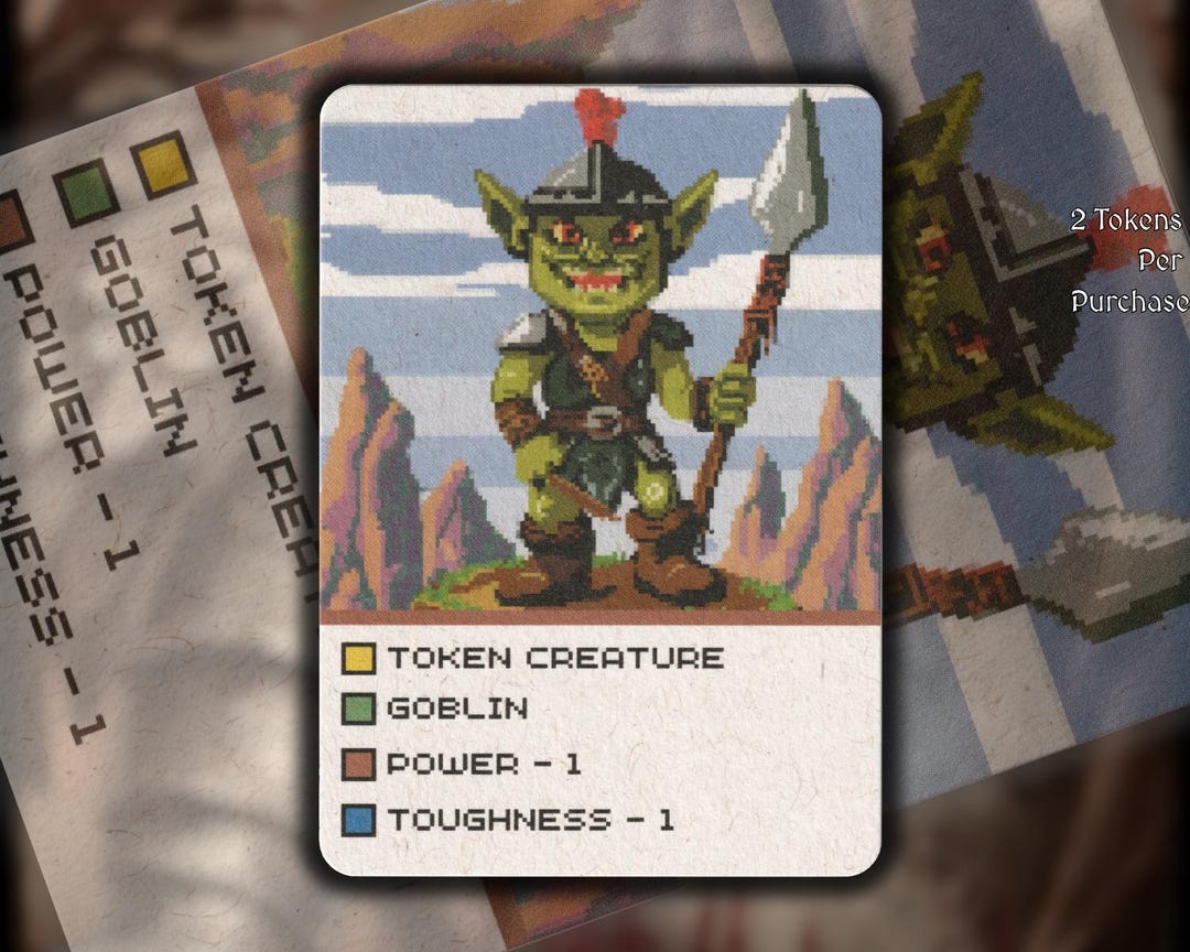 2x Goblin MTG Token: Retro Pixel Art - Etsy