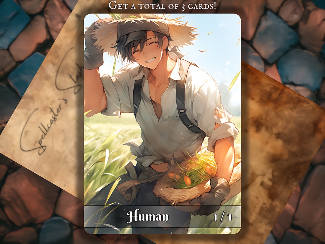 HUMAN MTG TOKEN X3 , Anime - Etsy
