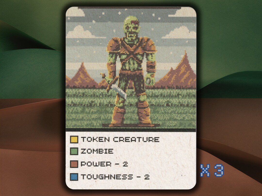 Zombie MTG Token X3 Retro 1 - Etsy