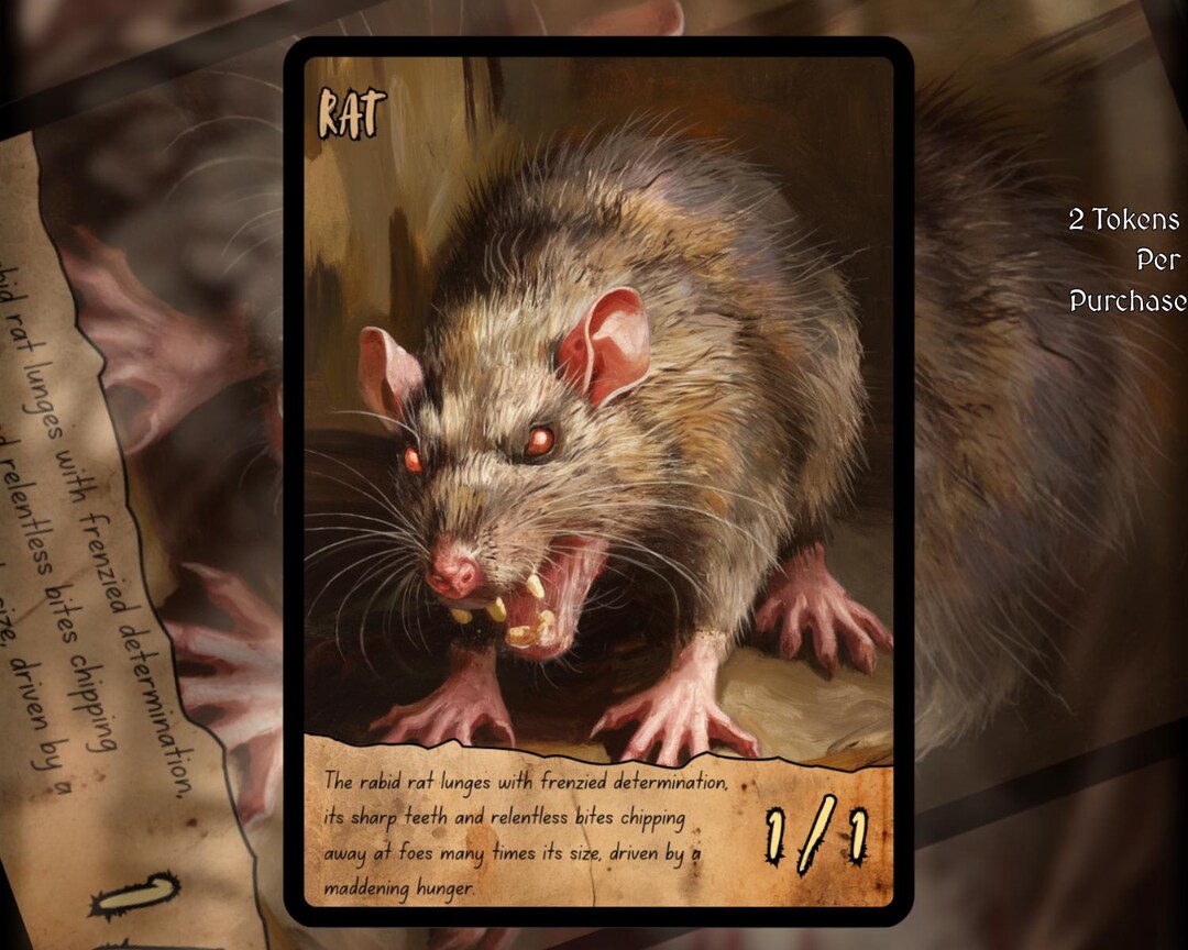 2x Rat MTG Token: Old Scroll Art - Etsy