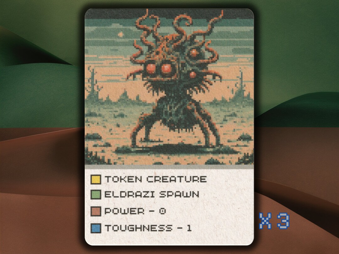 Eldrazi Spawn MTG Token X3 Retro - Etsy