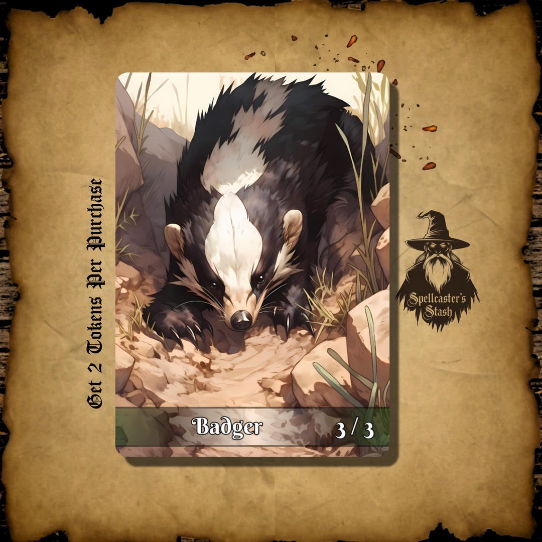 Badger MTG Token, Anime Art (x2) | Free Shipping - Etsy
