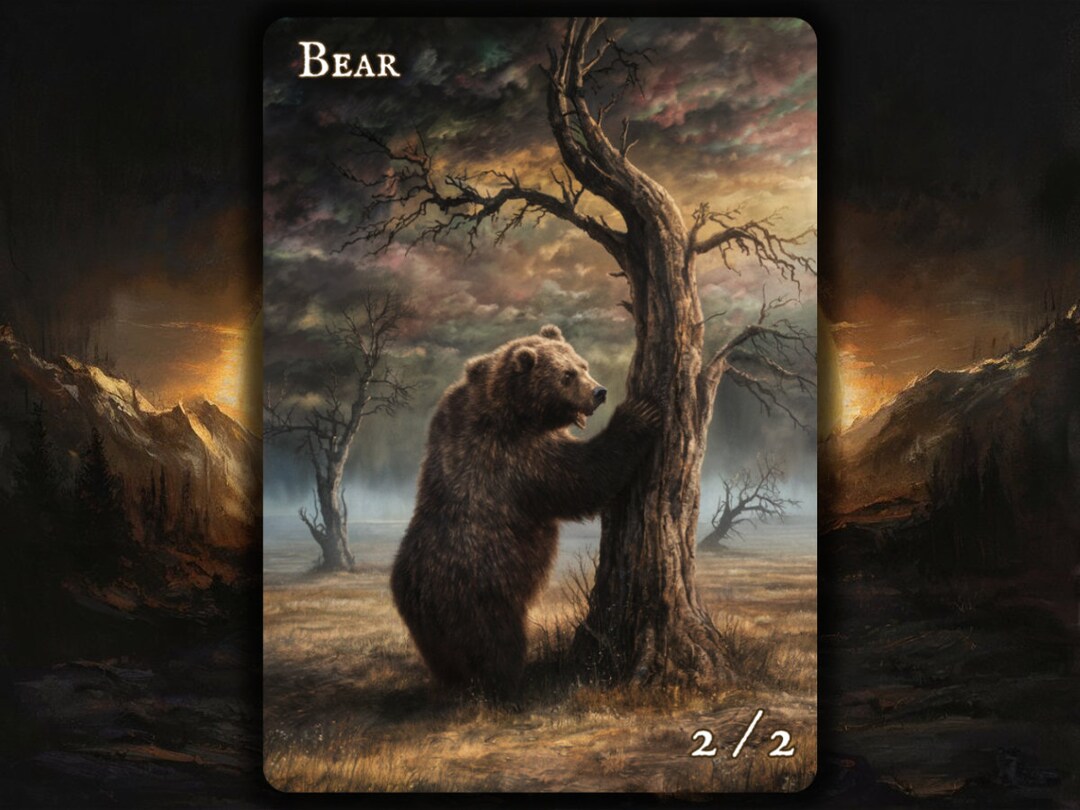 Bear MTG Token X3 , Painted - Etsy