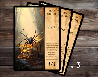 Spider Token Custom MTG Magic the Gathering Adventures Forgotten Realms ...