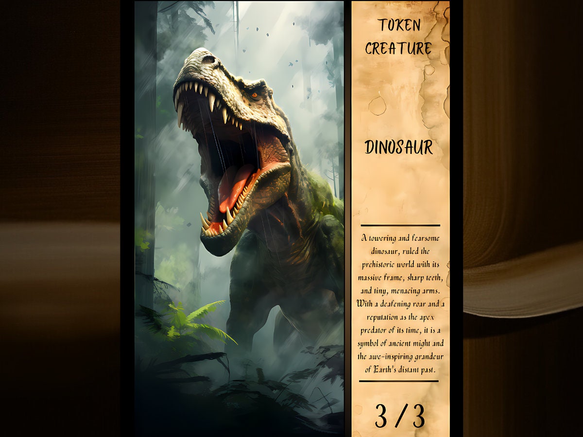 Dinosaur MTG Token X3 Description - Etsy