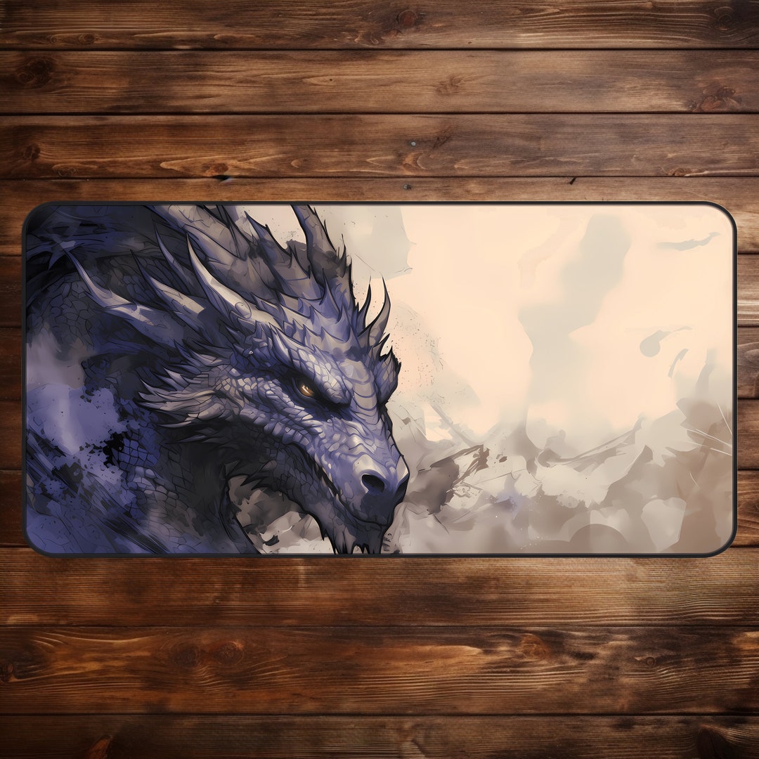 Purple Dragon Playmat 31x15.5 MTG Playmat With Zones Computer Mat ...