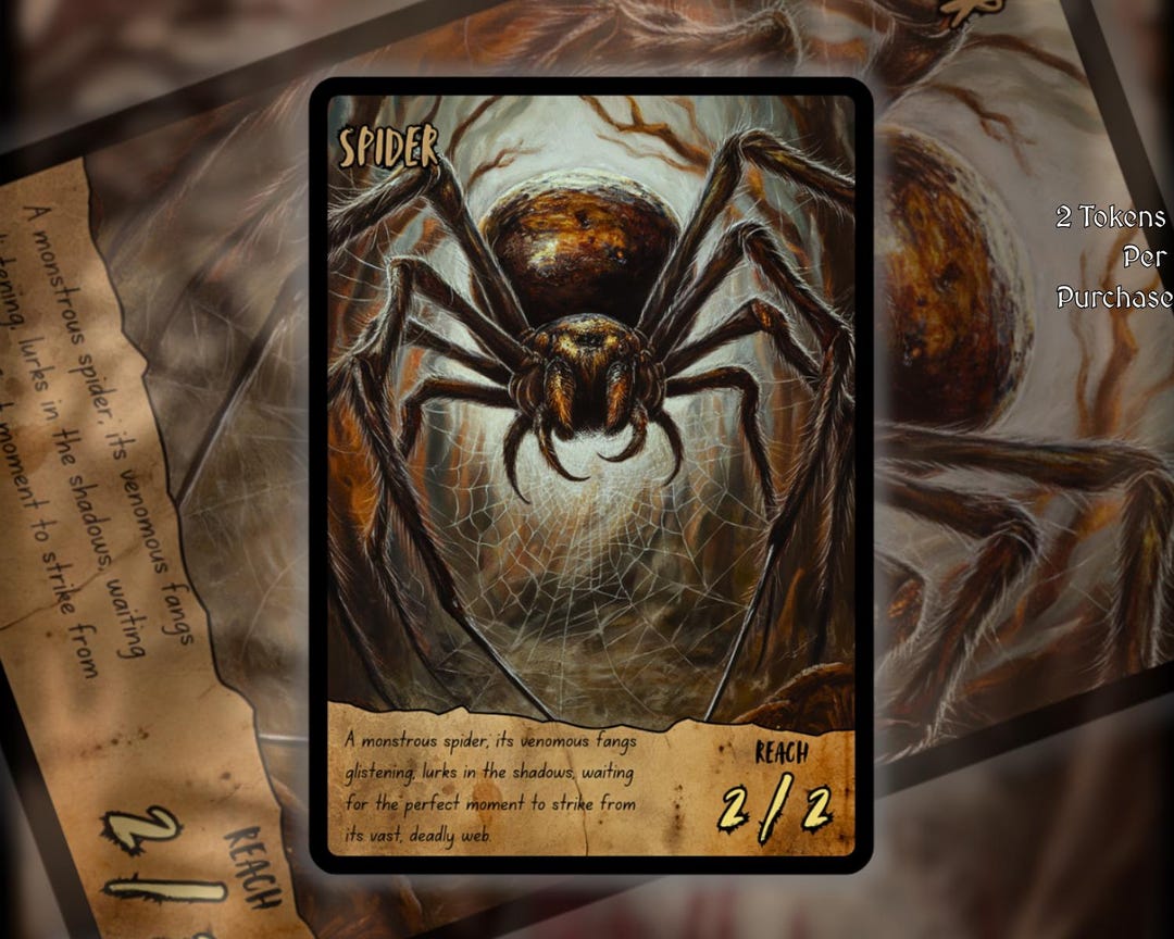 2x Spider MTG Token: Old Scroll Art - Etsy