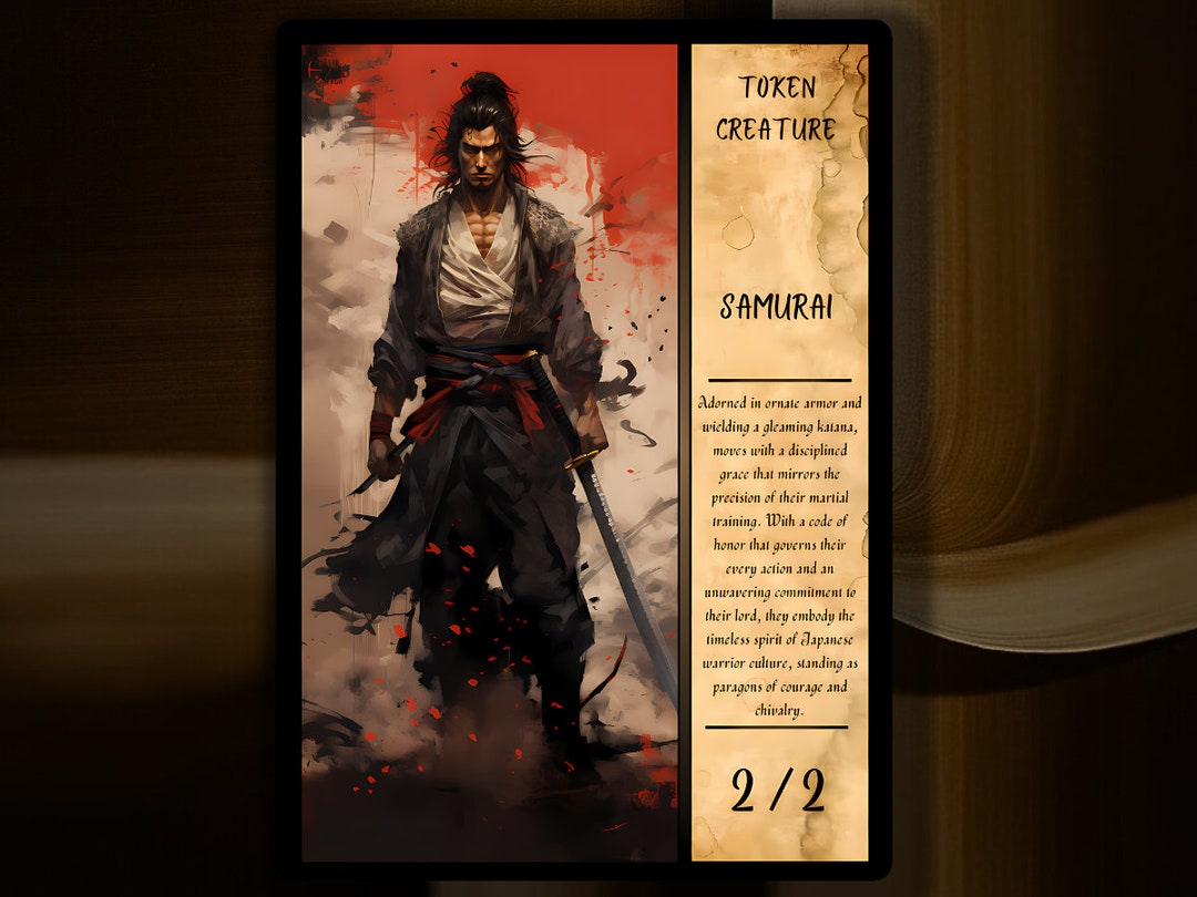 Samurai MTG Token X3 Description - Etsy