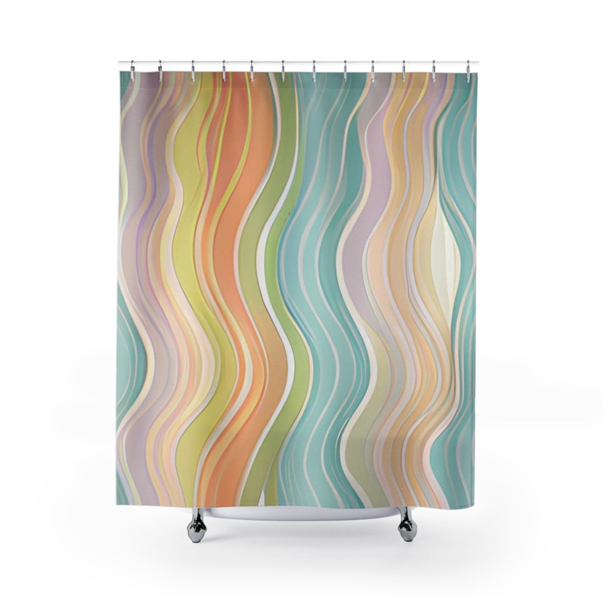 Retro Shower Curtains, 70s Retro Bath Curtain, Groovy Shower Curtain ...