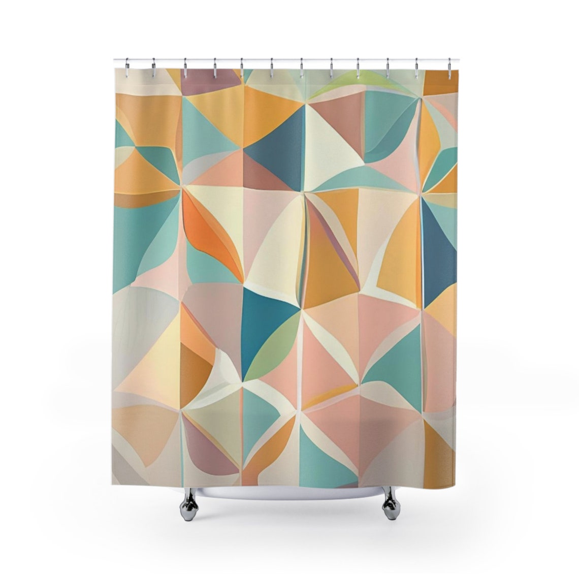 Retro Shower Curtains, Pastel Shower Curtain, Groovy Shower Curtain ...