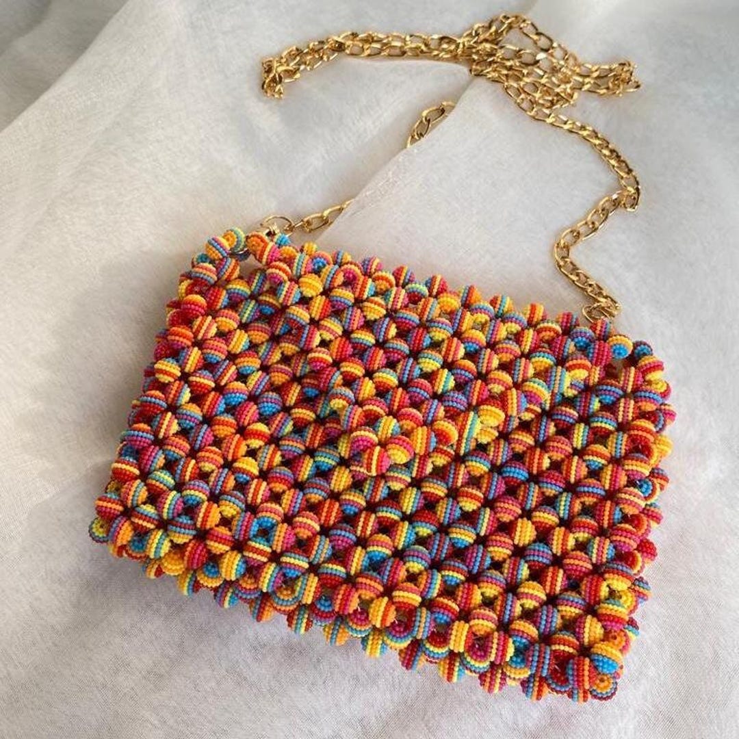 Rainbow Handbag, Colorful Bag, Crossbody Bag, Envelope Handbag, Renkli ...