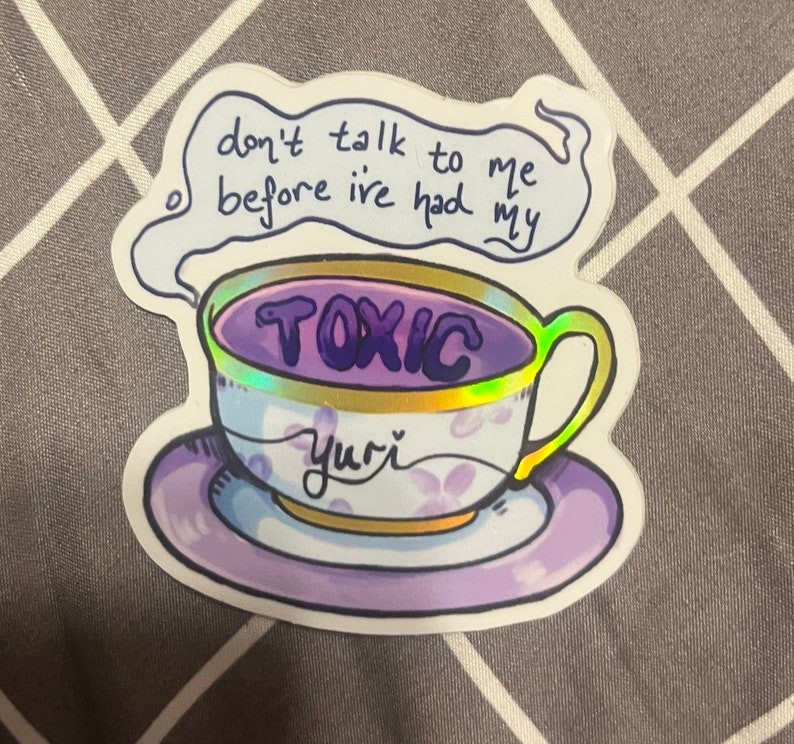 TOXIC YURI Wlw / Sapphic / Lesbian Anime Fandom Sticker Vinyl Sticker ...