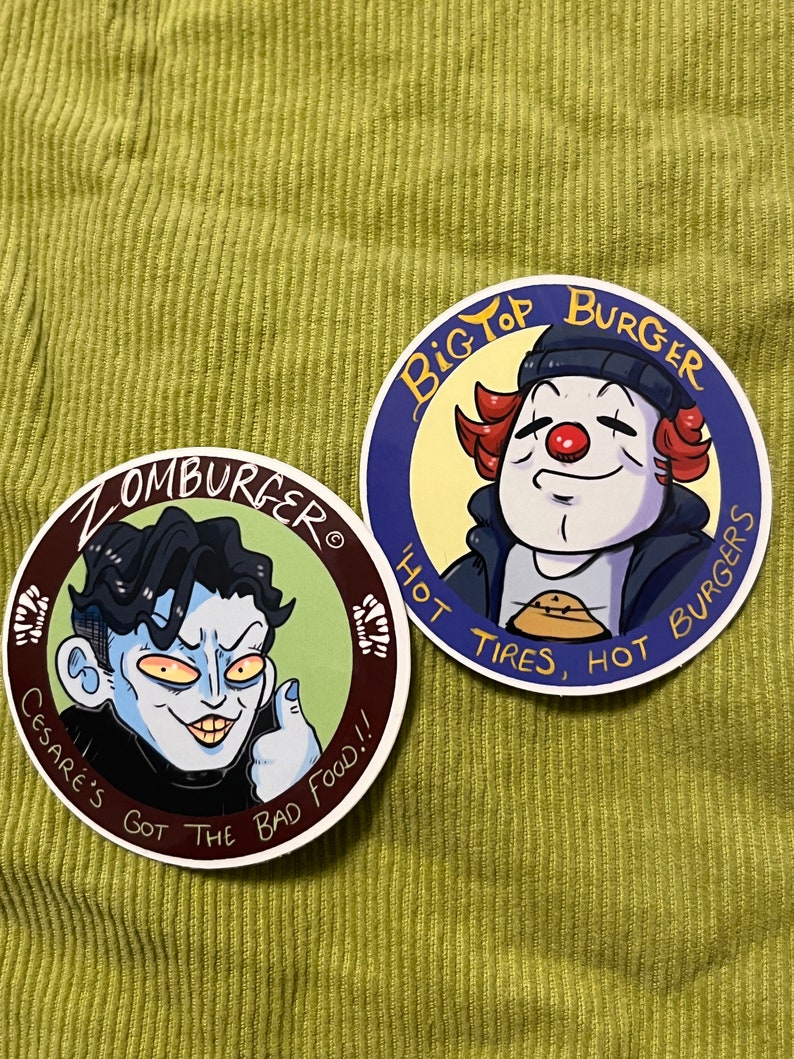 BIGTOP BURGER Bigtop Burger and Zomburger Burger Stickers Steve ...