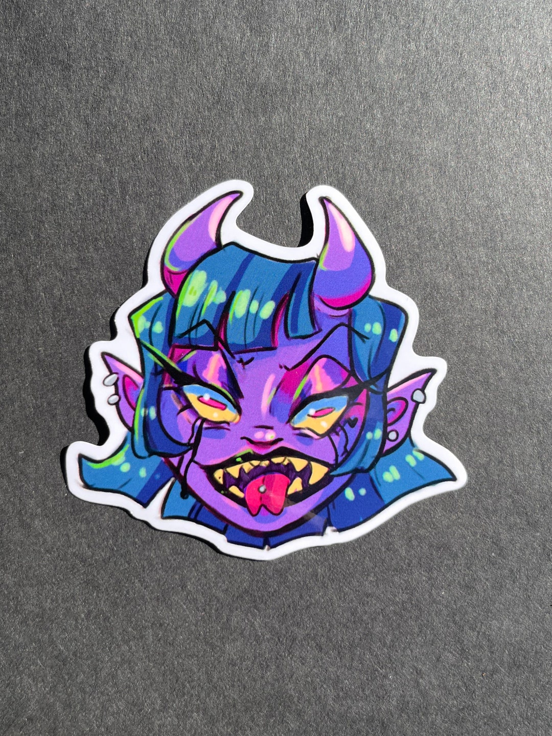 GRAPE DEMON Alternative Gothic Demon Girl Vinyl Sticker - Etsy