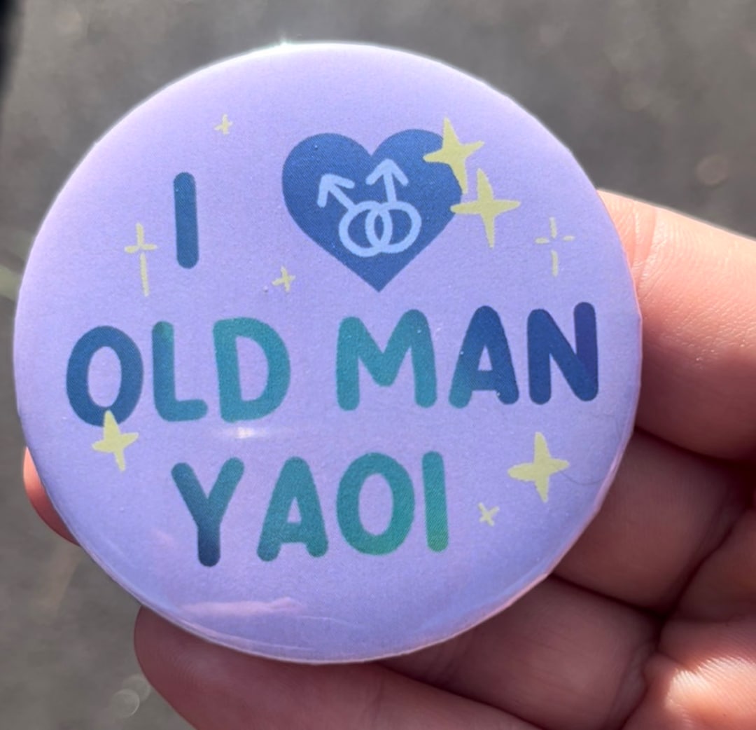 OLD MAN YAOI I Love Old Man Yaoi Button Pin - Etsy