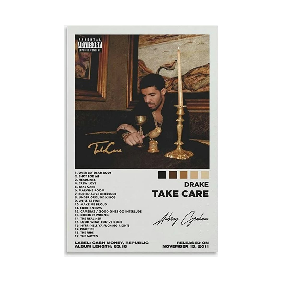 Take Care Poster Music Poster Drake - Etsy