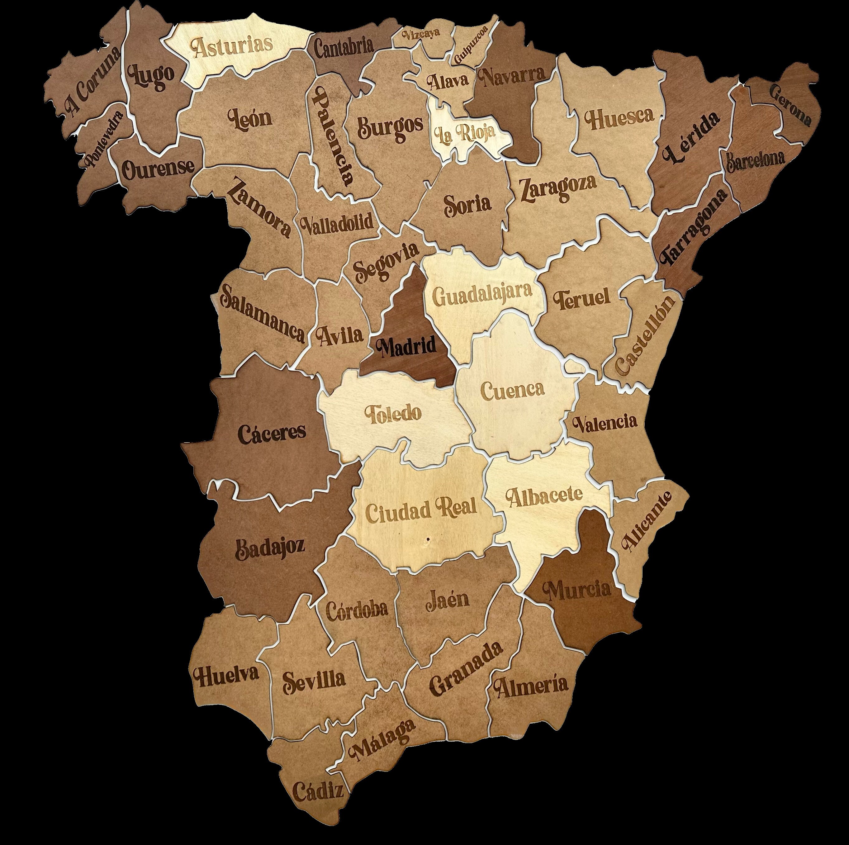 Spain Vector Map SVG, Ai, DXF, LBRN2 - Etsy
