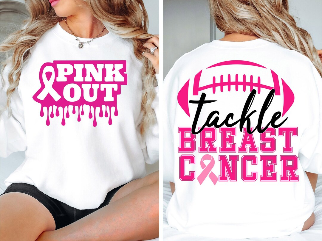 Bundle Pink Out Tackle Cancer Svg, Pink Out Svg, Breast Cancer SVG ...