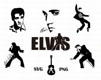 Elvis Presley SVG Bundle Cut File for Cricut the King of Rock N Roll ...