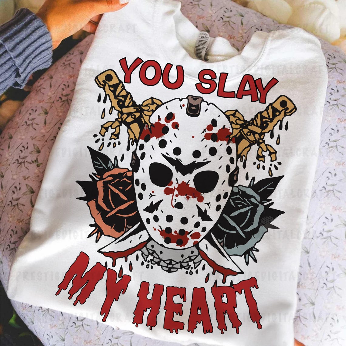 You Slay My Heart SVG, Horror Valentine's Day Svg, Scary Svg, Printable ...