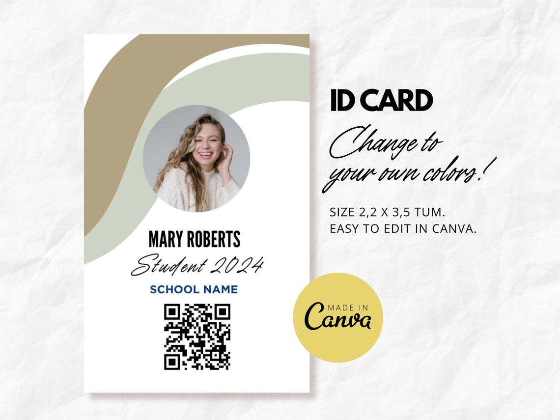 Printable Name Card Template I Diy Badge Label I Badge I Editable in ...