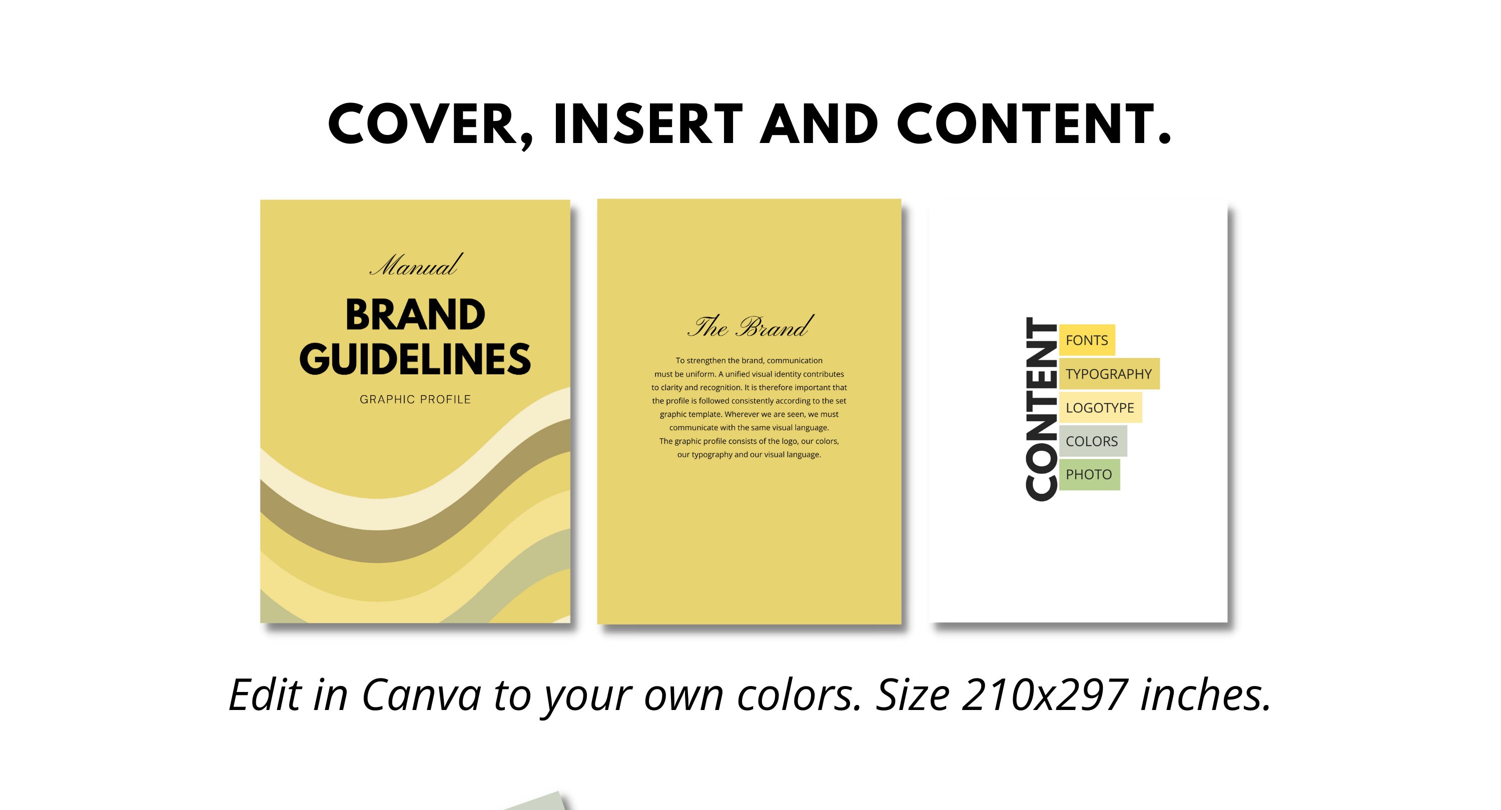 Brand Guidelines Canva Template Small Business Graphic Profile Colors ...