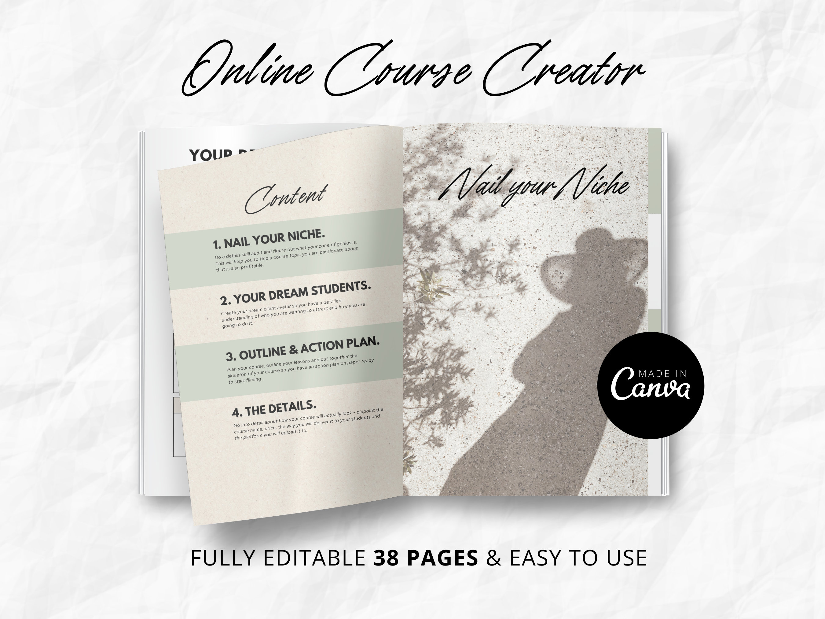 Course Creator Templates Done for You Course Creator Workbook Online ...