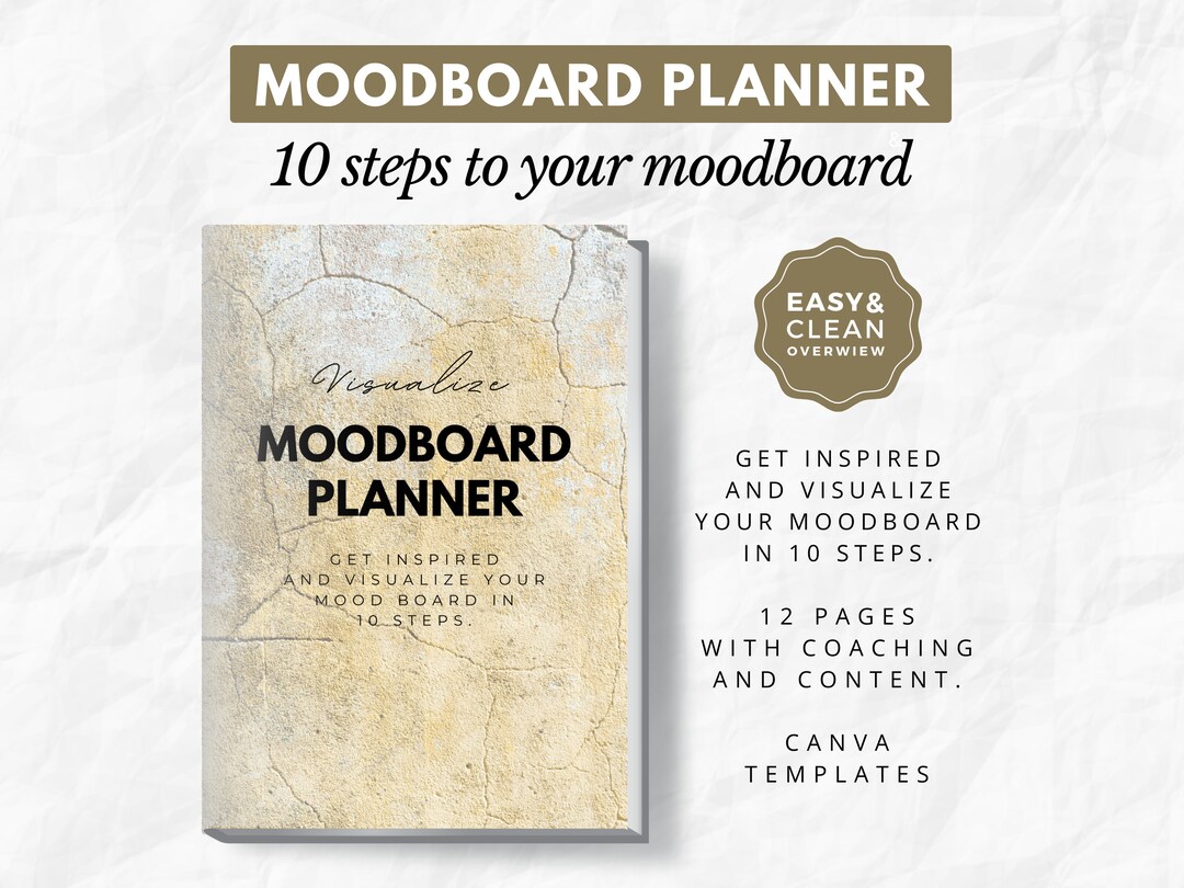 Moodboard Planner I Canva Template I Content Moodboard | Moodboard ...