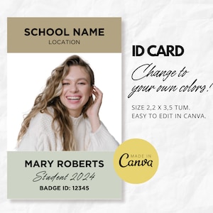 Printable Name Card Template I Diy Badge Label I Badge I Editable in ...