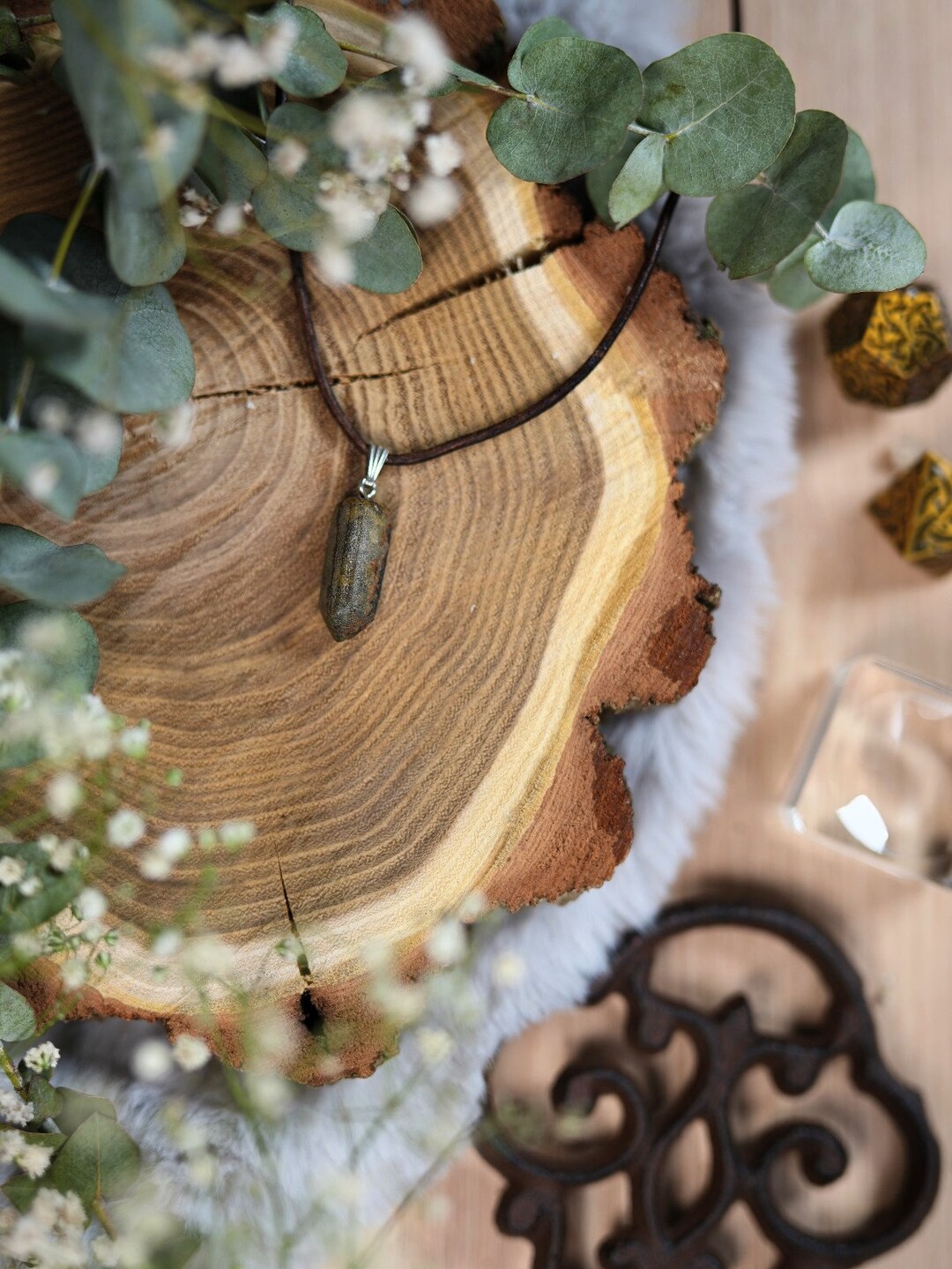 Handmade Soapstone Necklace With a Special Pattern - Etsy