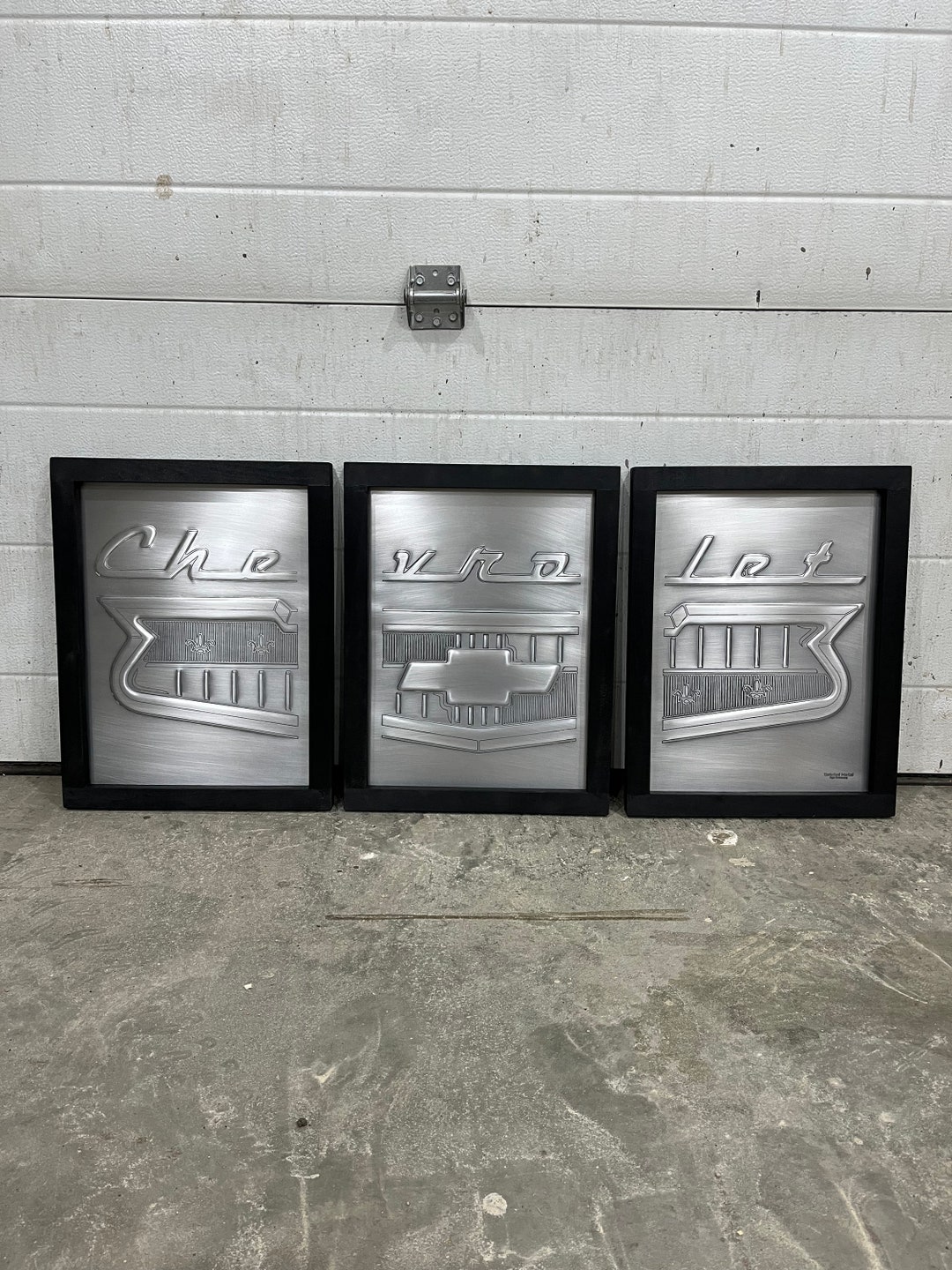 Custom 3 Piece Bead Rolled Tri-five Chevy Emblem Wall Art - Etsy