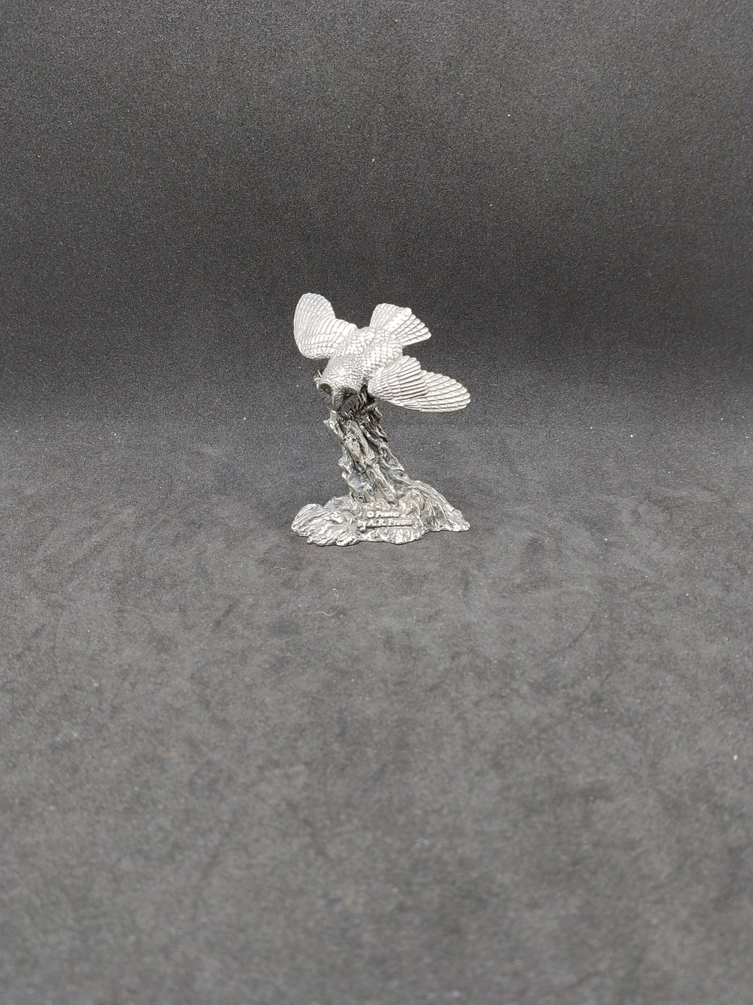Swooping Pewter Owl Figurine Birds of Prey by AR Brown, Small Owl ...
