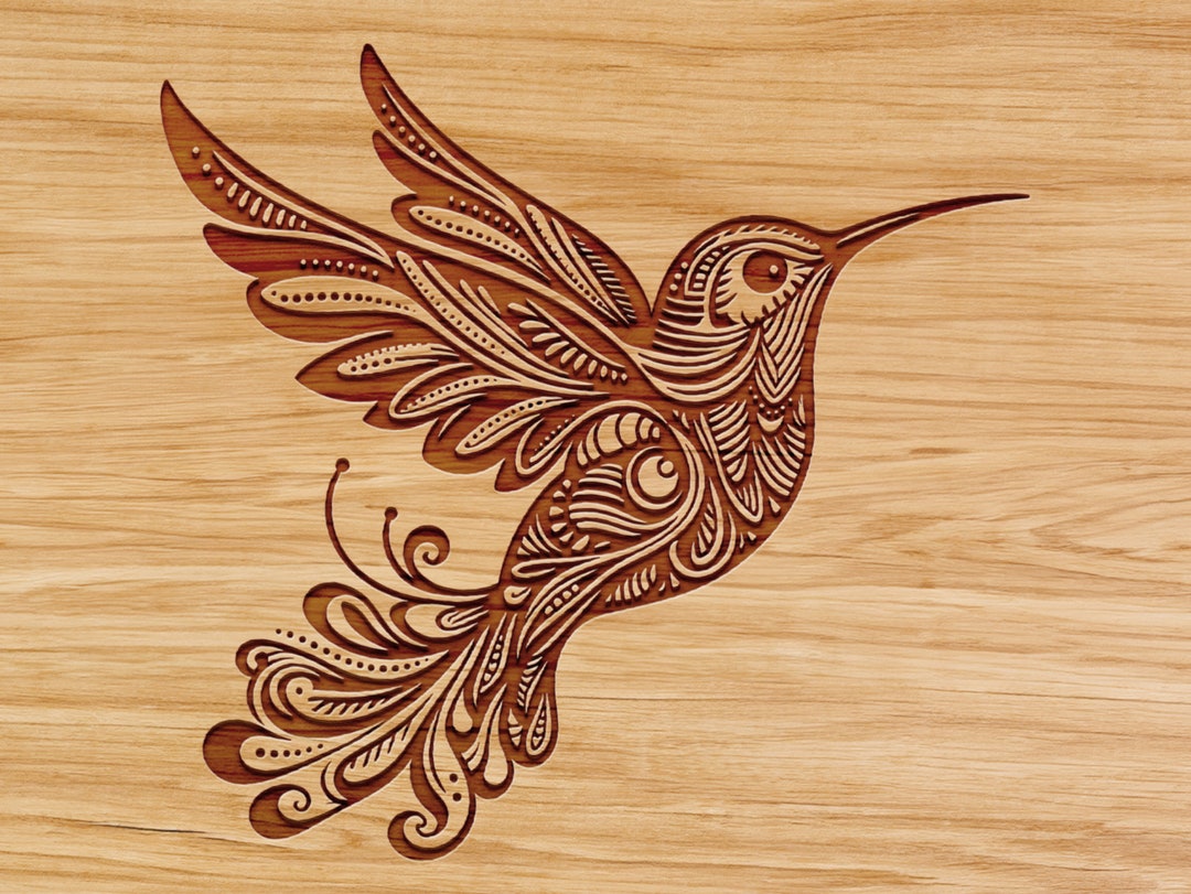 Hummingbird SVG, Hummingbird Laser Cut File for Download, Flying ...