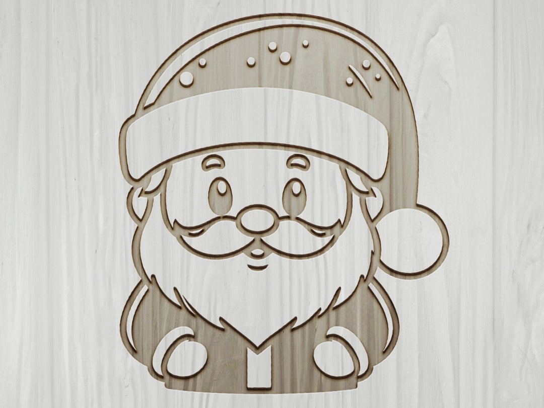 Santa SVG, Cute Santa Svg, Kawaii Santa Svg, Santa Claus Svg, Christmas ...