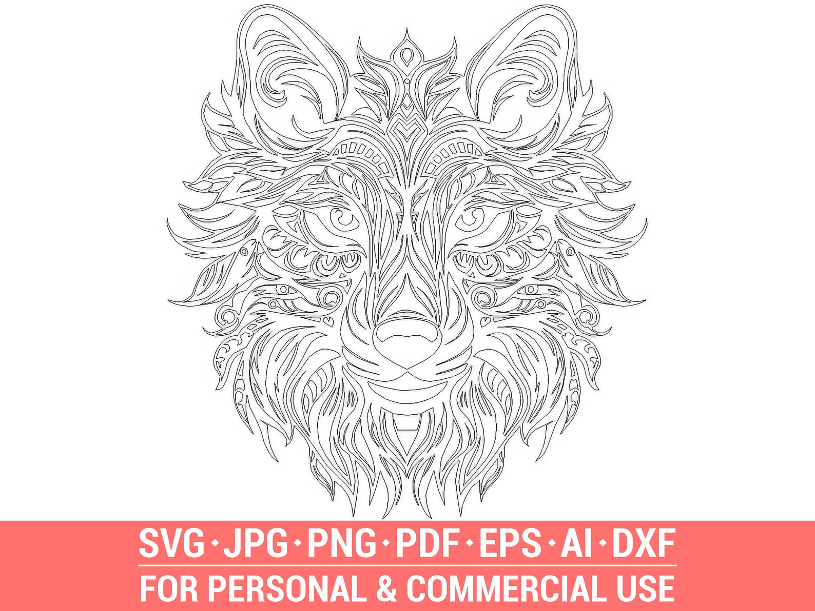 Wolf SVG Png Wolf Head DXF Ai Clipart Wolf File Cutting - Etsy Canada
