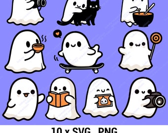 Halloween Svg, Spooky Season Svg, Ghost Clip Art, Boo Svg, Kids ...