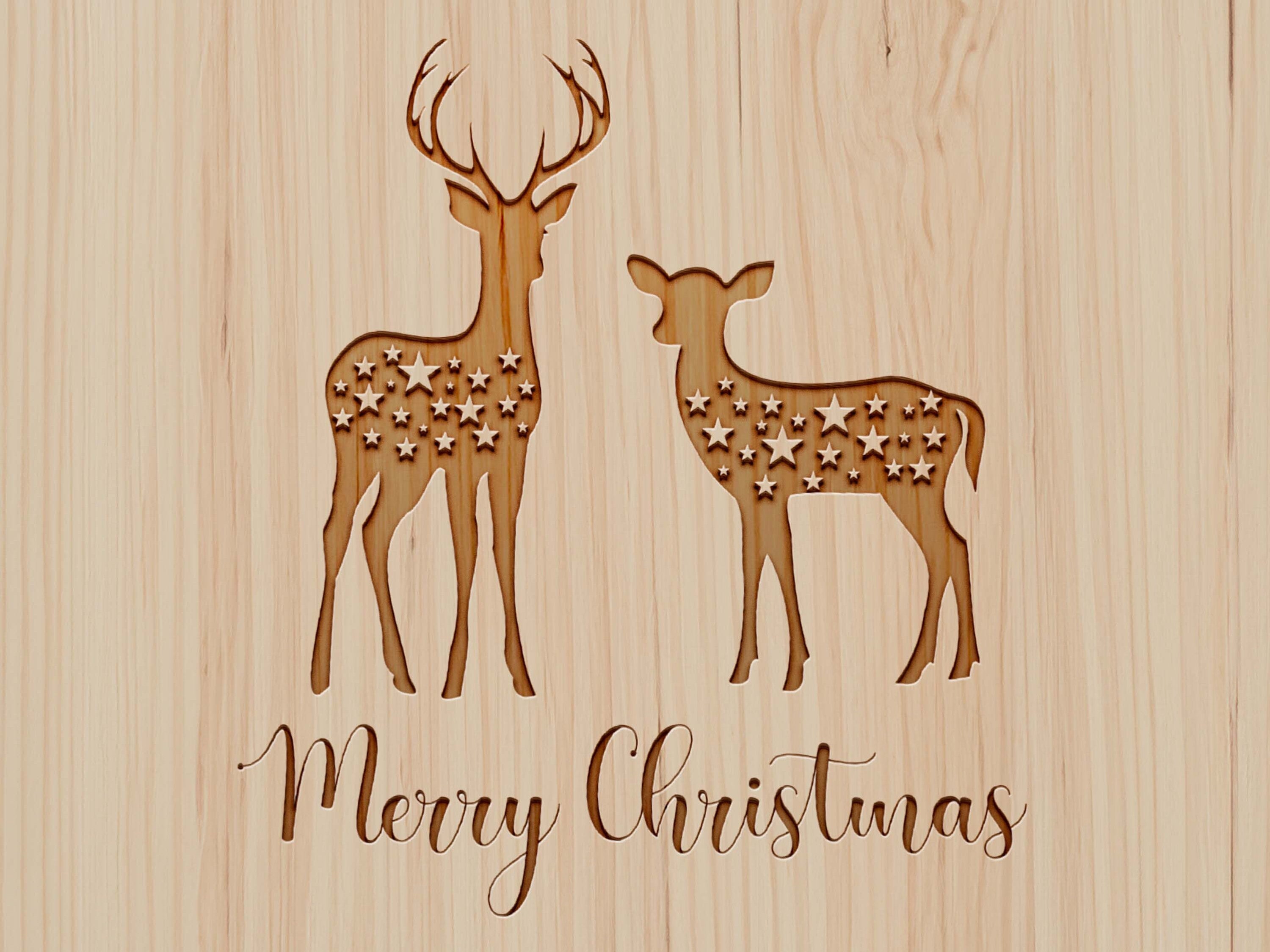 Deer Svg, Christmas Svg, Holiday Svg, Animal Svg, Stars Svg, Reindeer ...