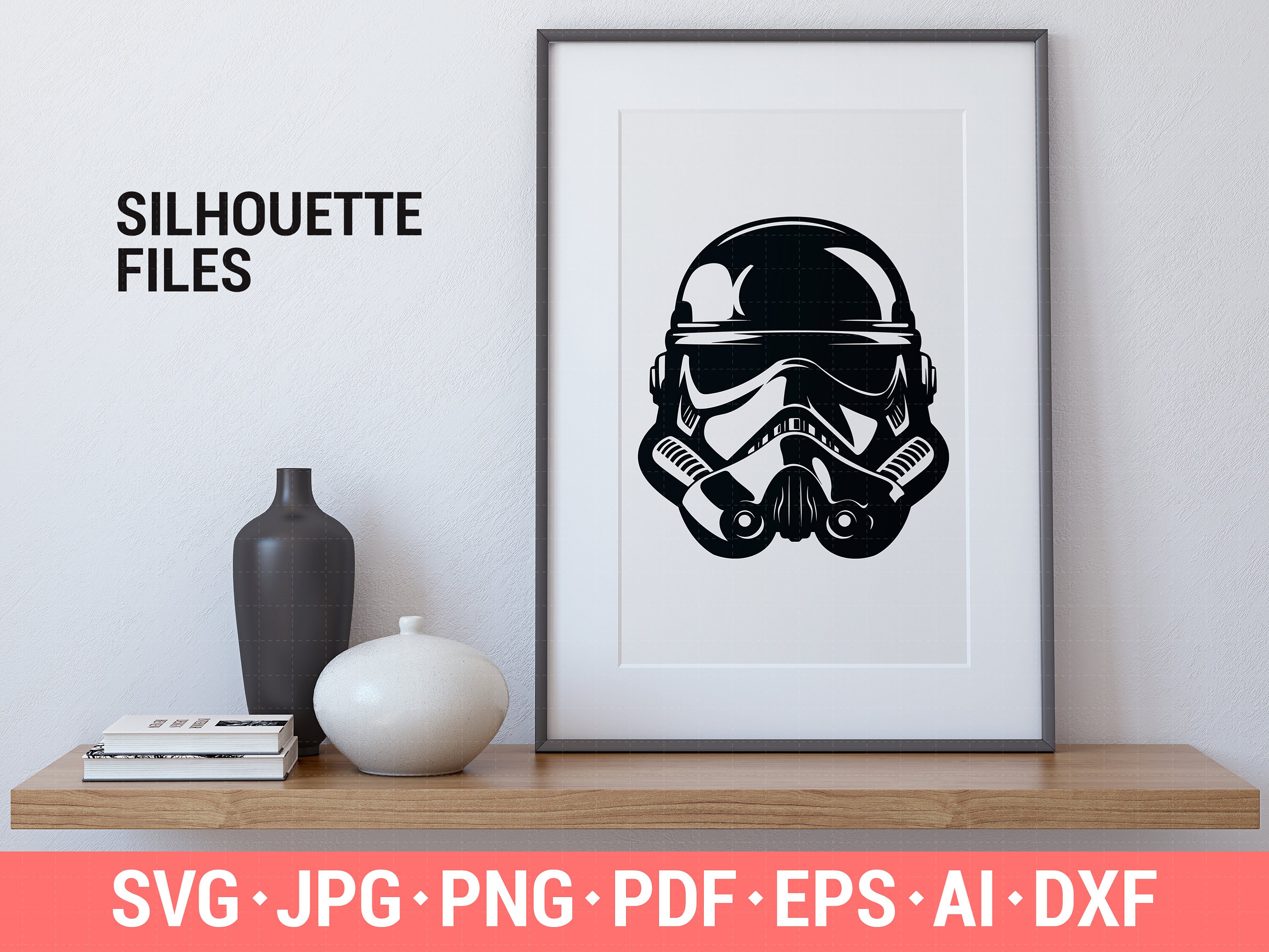 Stormtrooper SVG PNG Helmet Star Wars Silhouette Digital - Etsy Canada