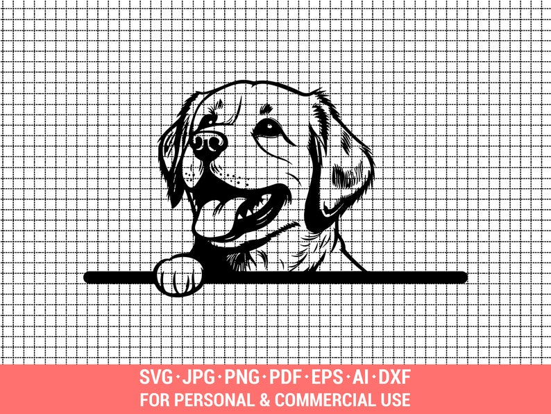Peeking Labrador SVG PNG AI Dxf Pdf Peeking Labrador Clipart - Etsy