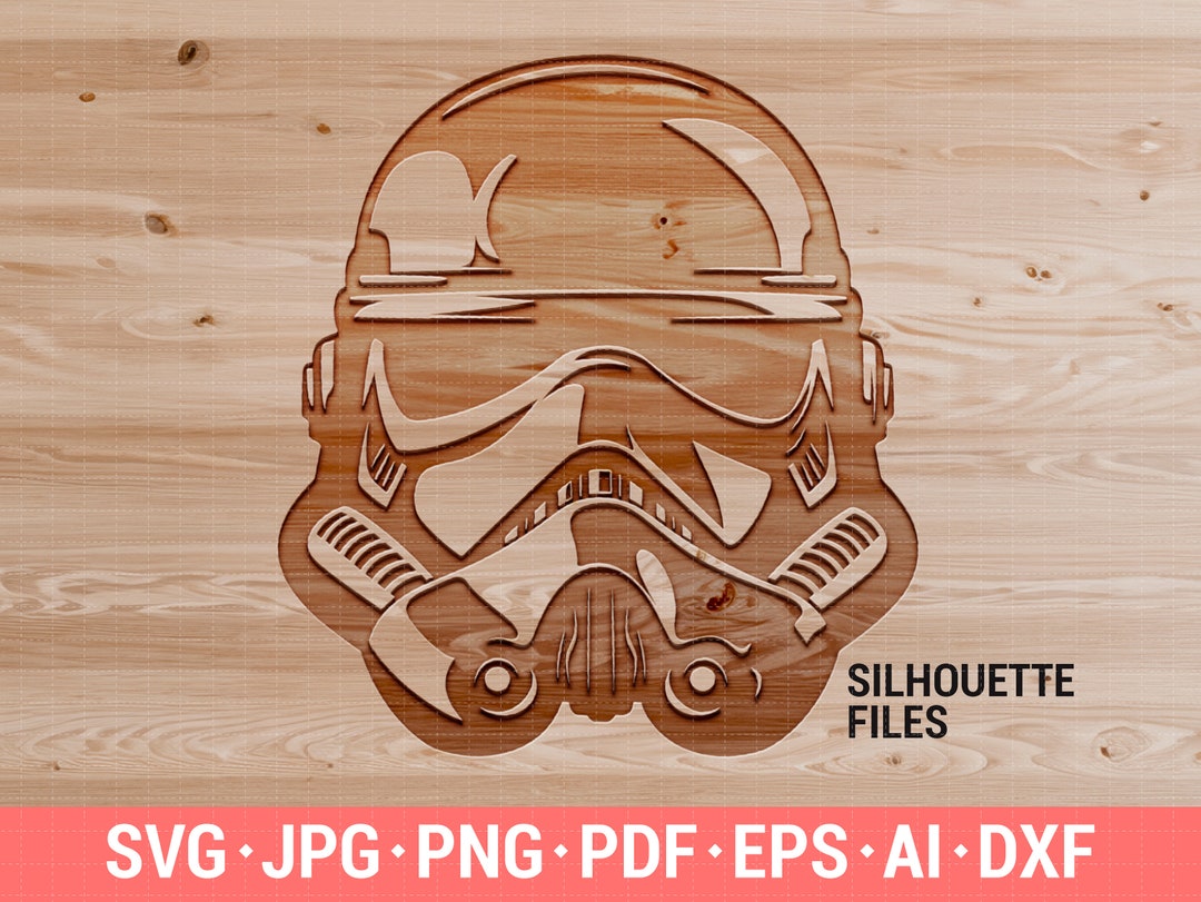 Stormtrooper SVG PNG, Helmet Star Wars Silhouette, Digital Download ...