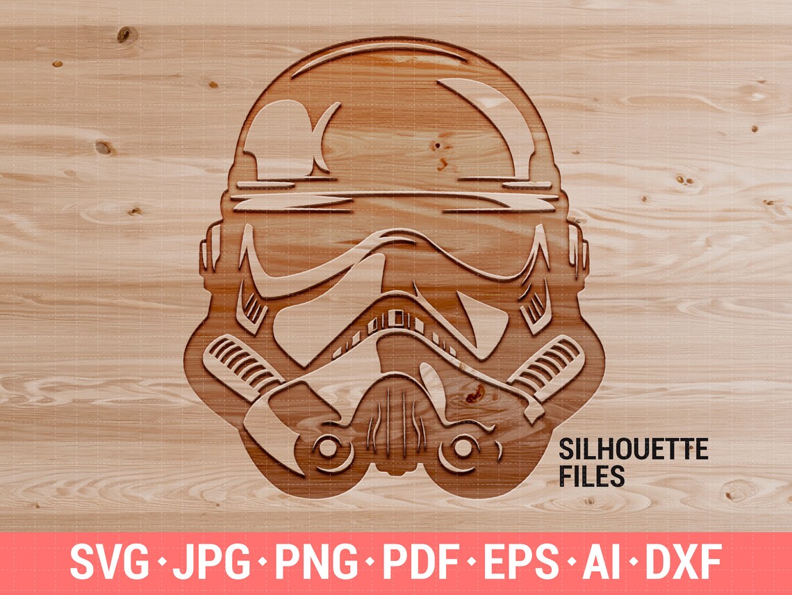 Stormtrooper SVG PNG Helmet Star Wars Silhouette Digital - Etsy Canada
