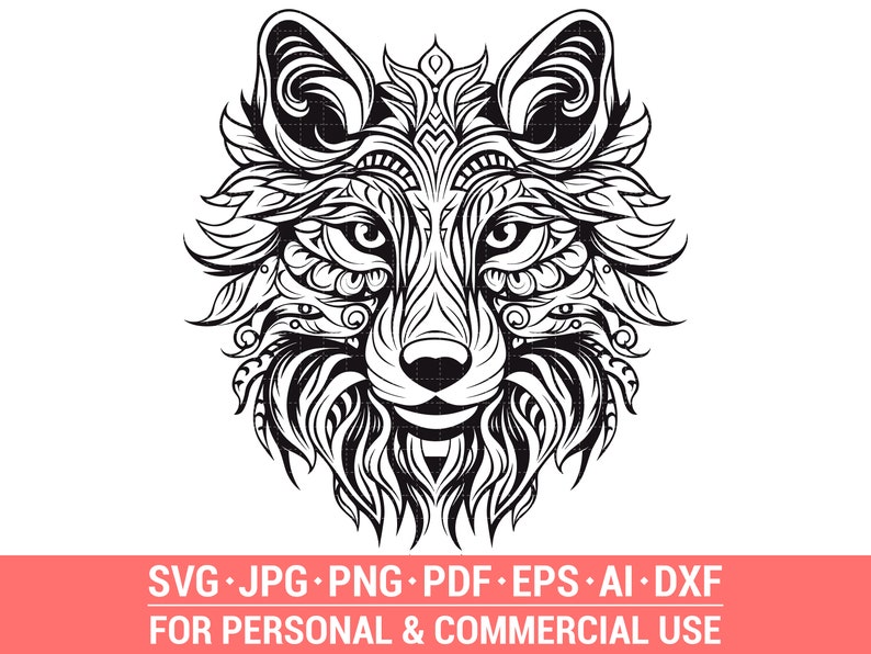 Wolf SVG Png Wolf Head DXF Ai Clipart Wolf File Cutting - Etsy Canada