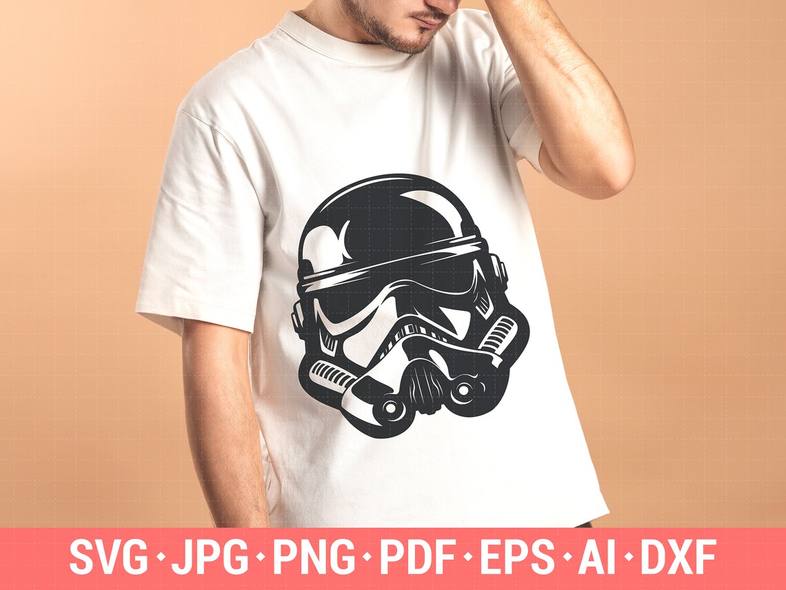 Stormtrooper SVG PNG Helmet Star Wars Silhouette Digital - Etsy Canada