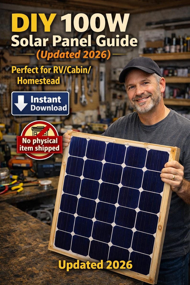 DIY 100W Solar Panel Guide (2026 Update) – Off-grid Solar PDF - Etsy