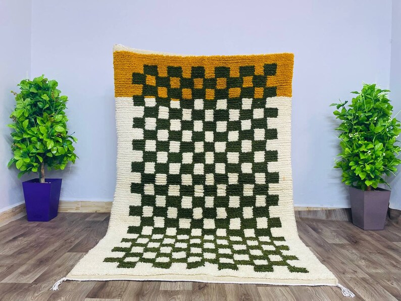 Checkered Rug for Living Room - Etsy