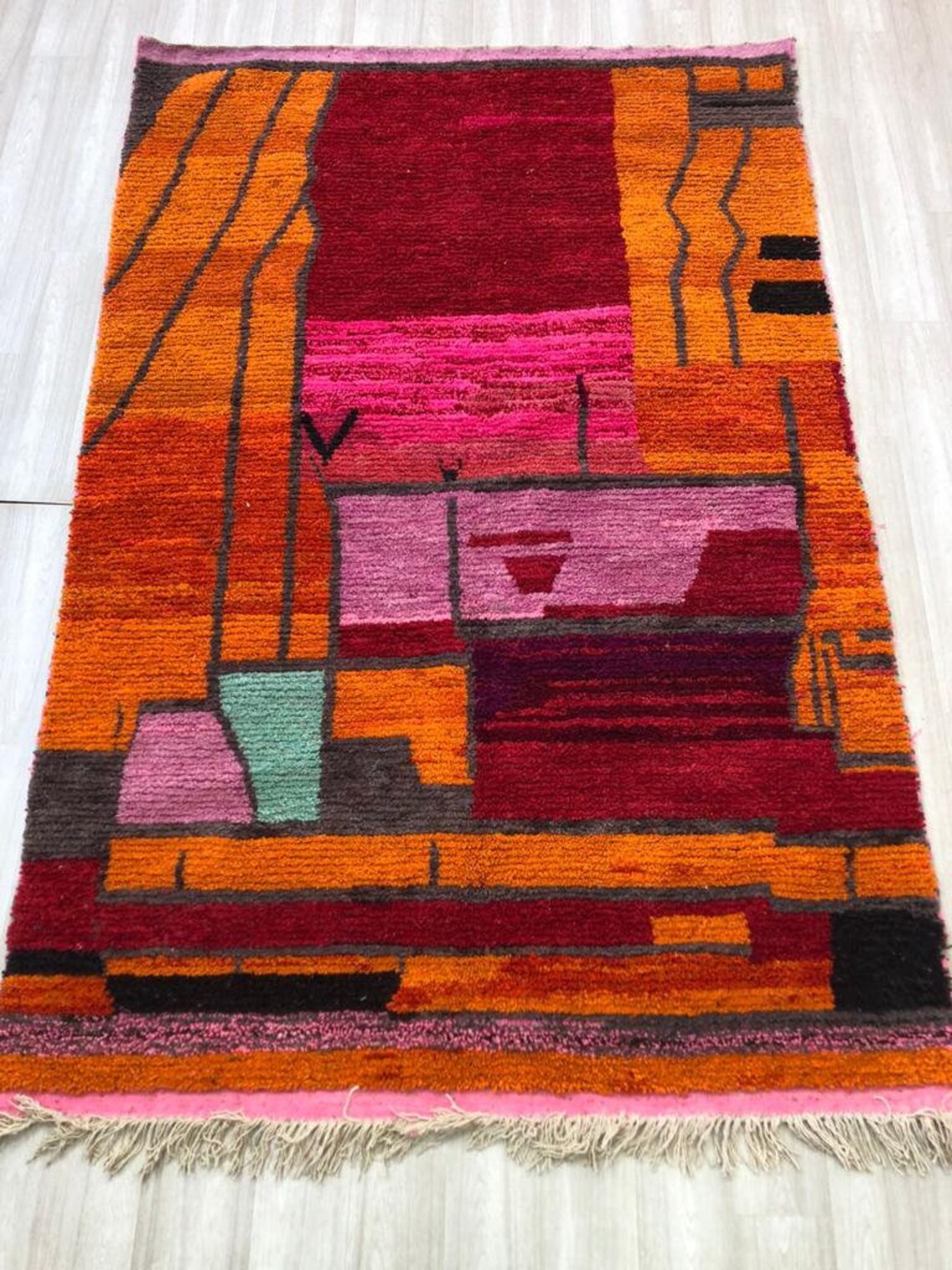 Gorgeous Azilal Rugs Moroccan Wool Rug Hand Knotted Rug - Etsy