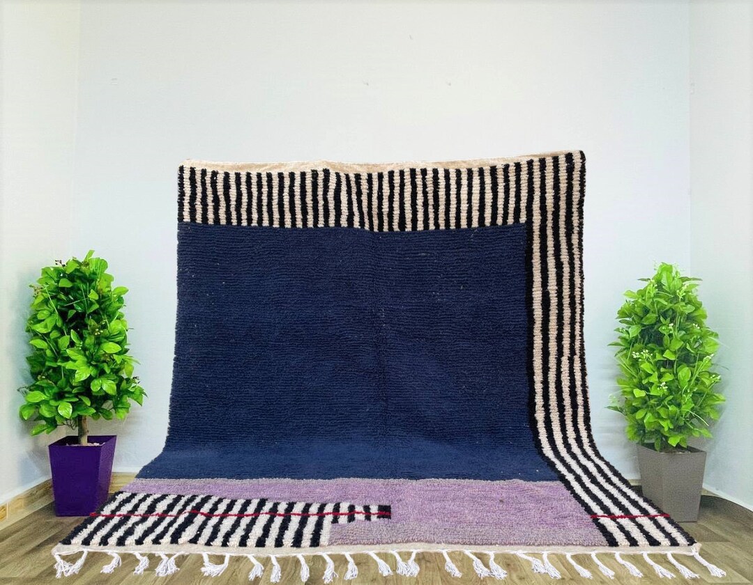 Gorgeous Moroccan Blue Rug, Custom Moroccan Rug, Wool Rug, Handmade ...