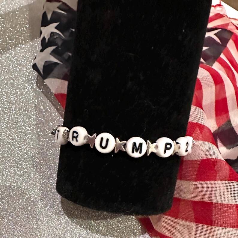 Trump 24 Beaded Bracelet American Flag Presidential Election donald J ...